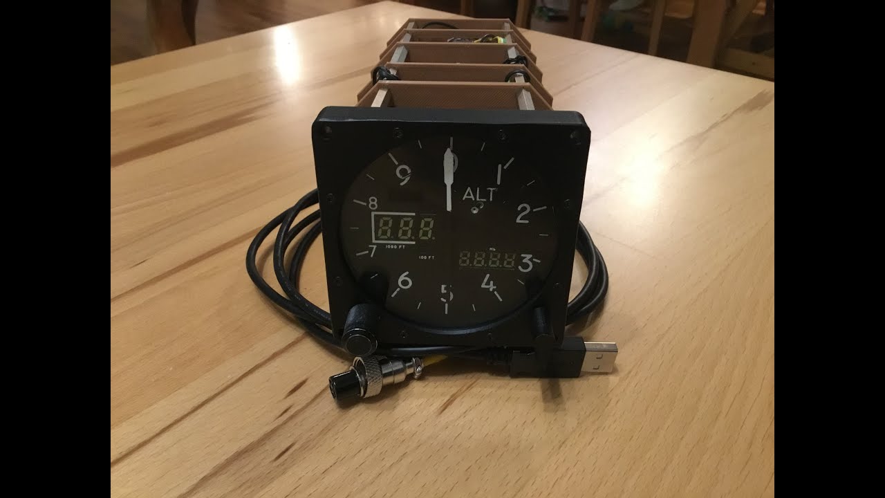 F-16 Home Cockpit 05 - Altimeter fully working