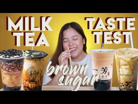 Brown Sugar Milk Tea Taste Test (Tiger Sugar, Gong Cha, Yi Fang and Serenitea) | Merienda Time