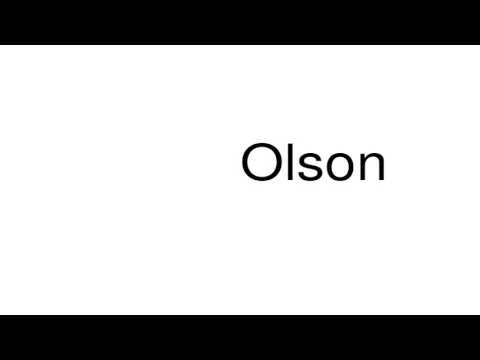How to pronounce Olson
