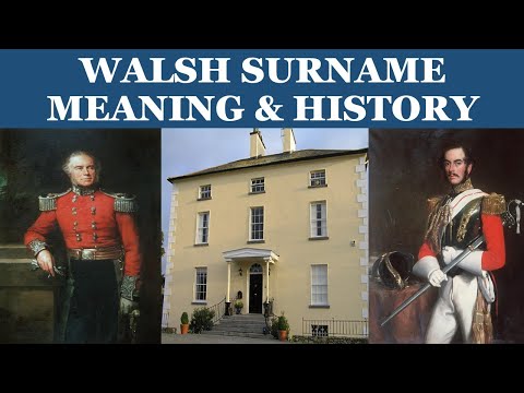 Walsh/Welsh/Welch Surname History