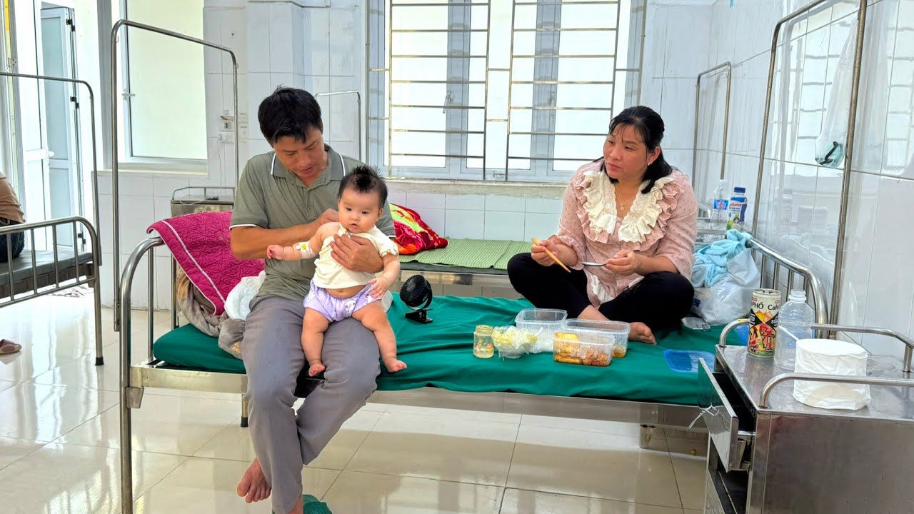 The love of a small family: Balancing farm work and going to the hospital to care for the baby.