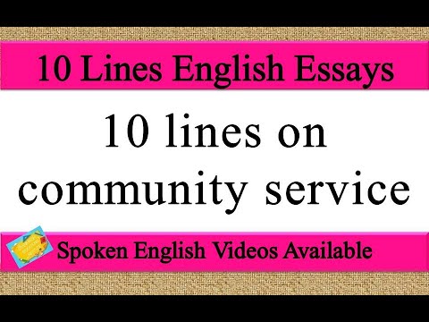 10 lines on community service in english | community service lines | few lines on community service
