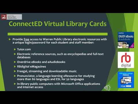 ConnectED and Virtual Library Cards – Warren Public Library