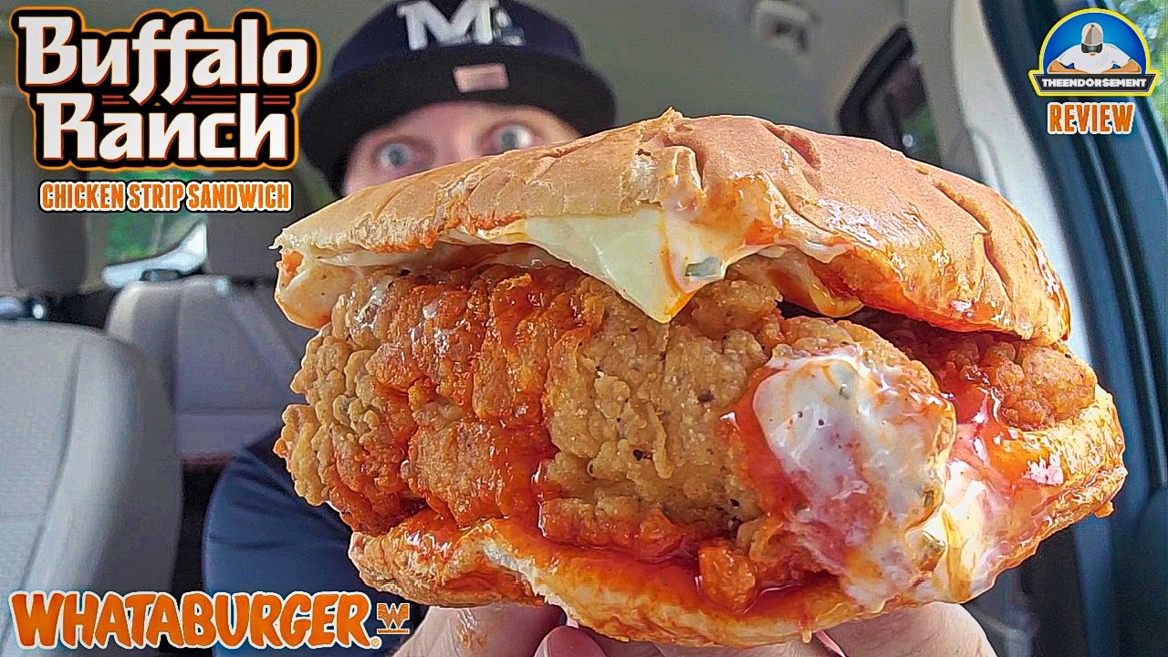 Whataburger® Buffalo Ranch Chicken Strip Sandwich Review! 🐃🐔🥪| theendorsement