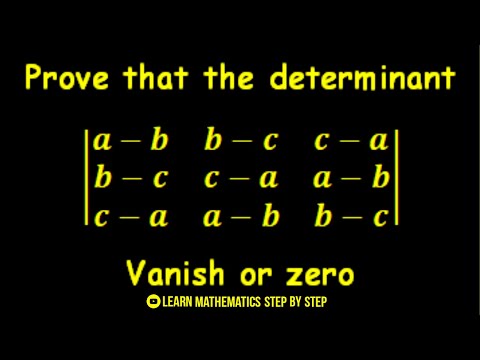 Determinant | Determinant without expansion | vanish | Urdu/Hindi
