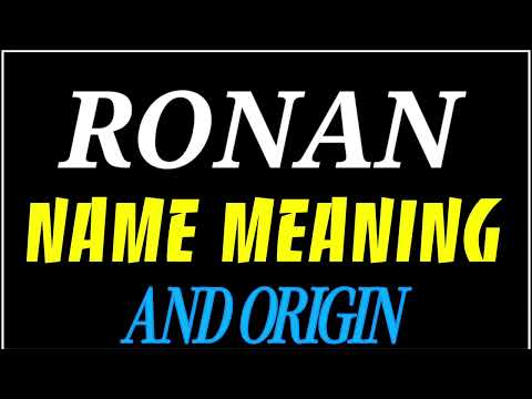 What does the name RONAN mean | RONAN meaning in english | Meaning of name RONAN
