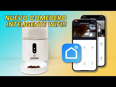 Comedero inteligente Wifi con cámara para perros y gatos Si Smart compatible con Smart Life