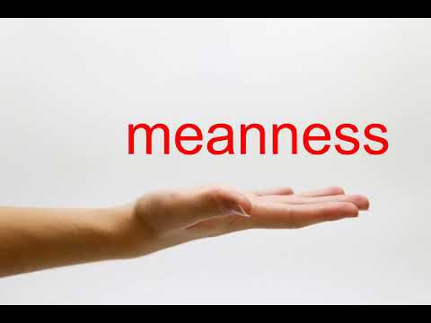 How to Pronounce meanness - American English