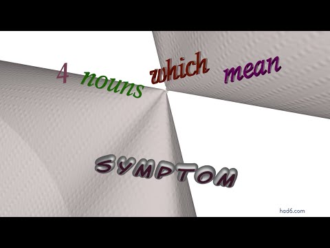symptom - 5 nouns synonym to symptom (sentence examples)