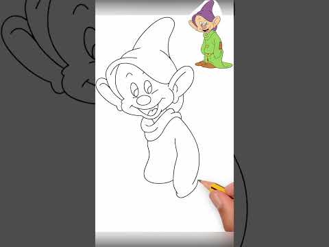 Draw Dopey From Snow White and the Seven Dwarfs