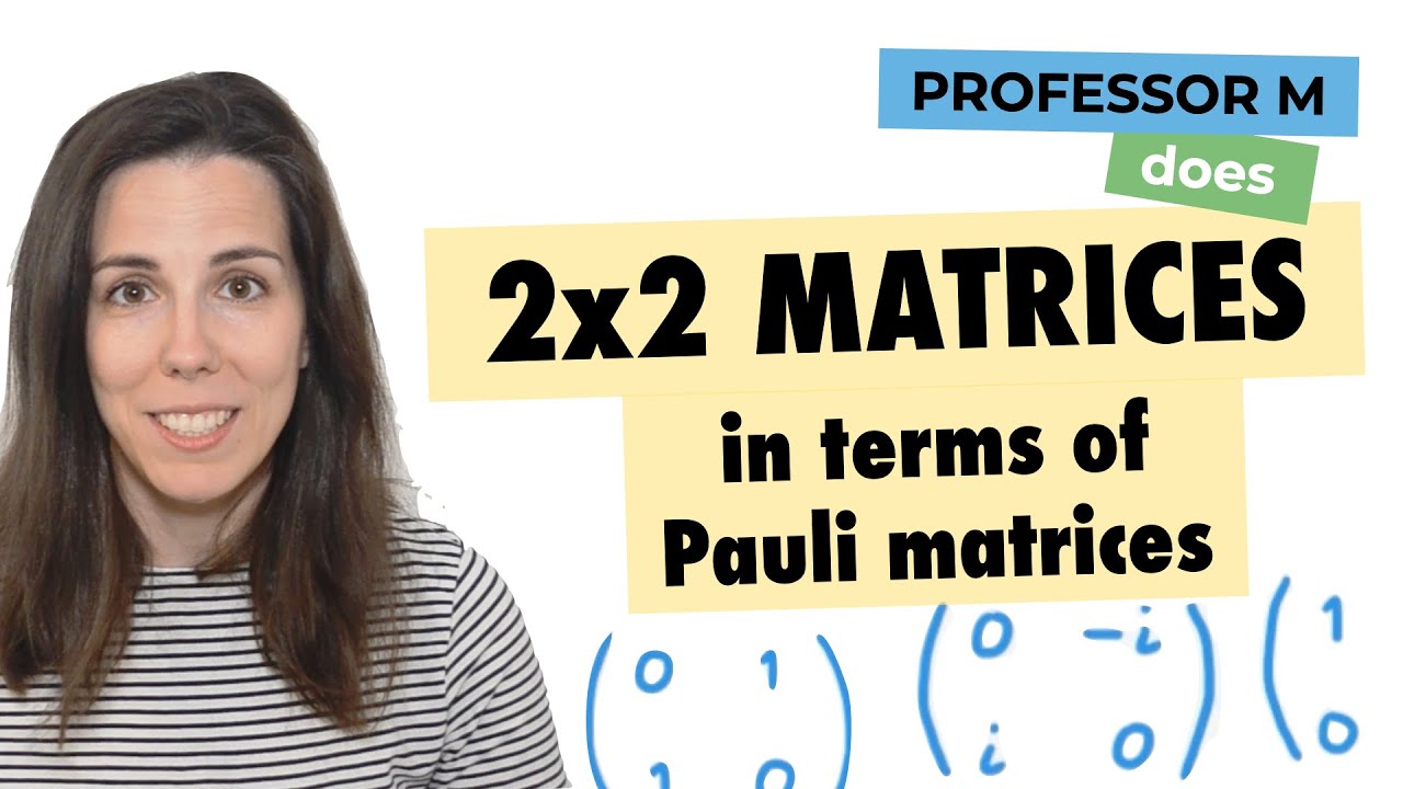 2x2 matrices in terms of Pauli matrices
