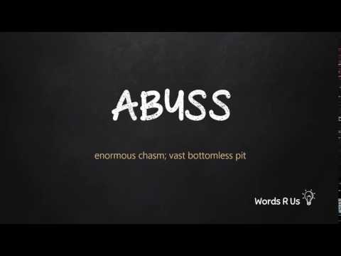 How to Pronounce ABYSS in American English