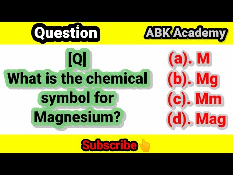 What is chemical symbol for Magnesium?|GK Question|English GK Question|#gkshort|#ABKAcademy #Short