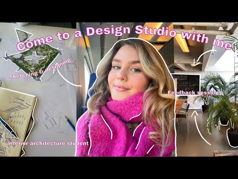 DESIGN STUDIO vlog: interior architecture student, first week, sketching, …