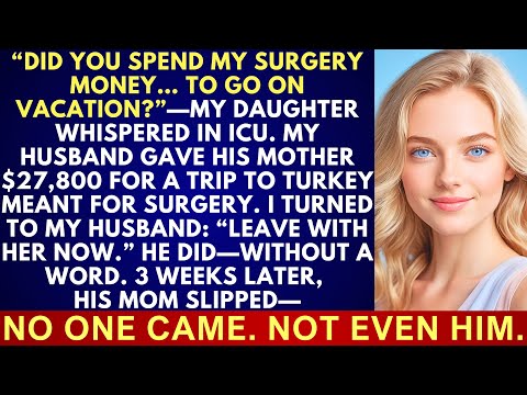 My Husband Spent Our Daughter’s Surgery Money on His Mom’s Vacation — 3 Weeks Later, Karma Hit