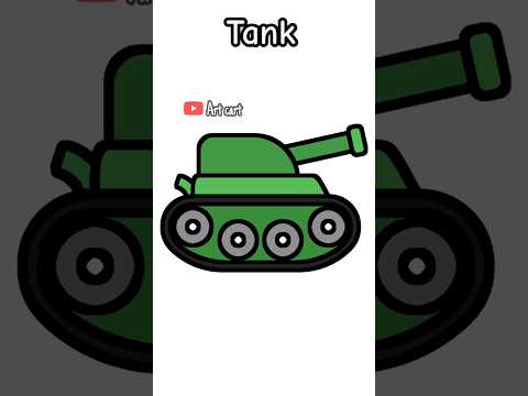 How to draw easy tank drawing #shorts #easydrawingideasforkids