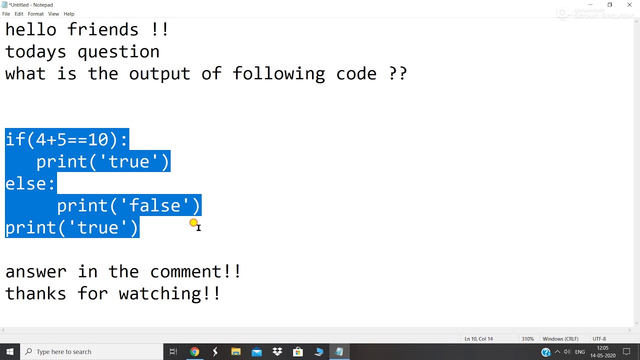 answer this question | python tutorial | anaconda python