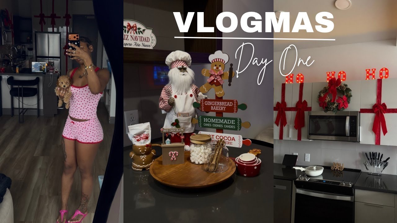 VLOGMAS DAY 1: DECORATING MY APARTMENT FOR WINTER❄️ | cozy, shopping, *pinterest inspired* +more