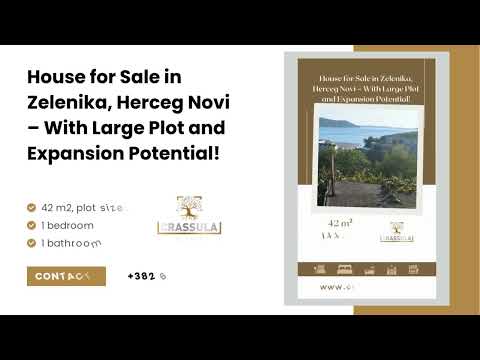 House for Sale in Zelenika, Herceg Novi – Large Plot and Expansion Opportunity!