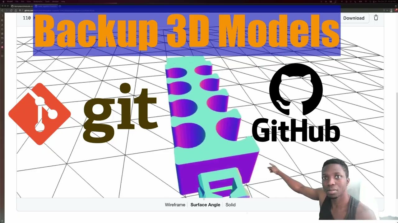 Save 3d STL models with Git