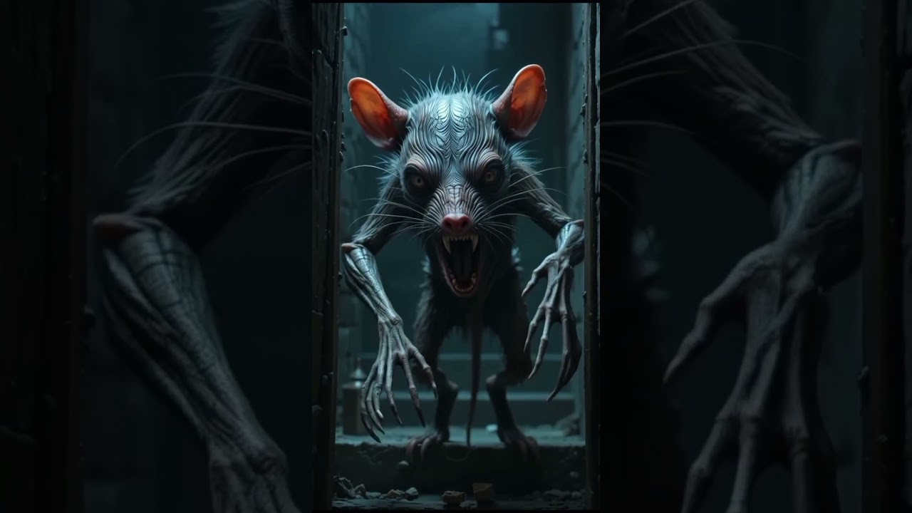 scary monster like a rat who finding other rat #rat #skinny #horror #monster #creepy
