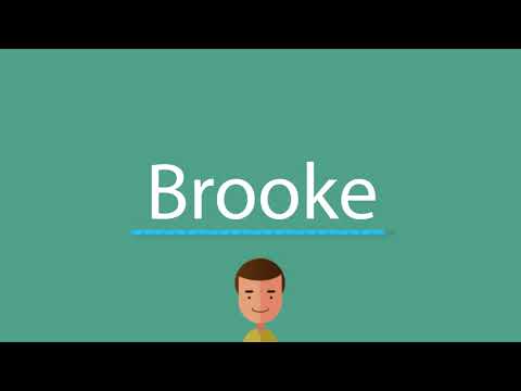 How to say Brooke