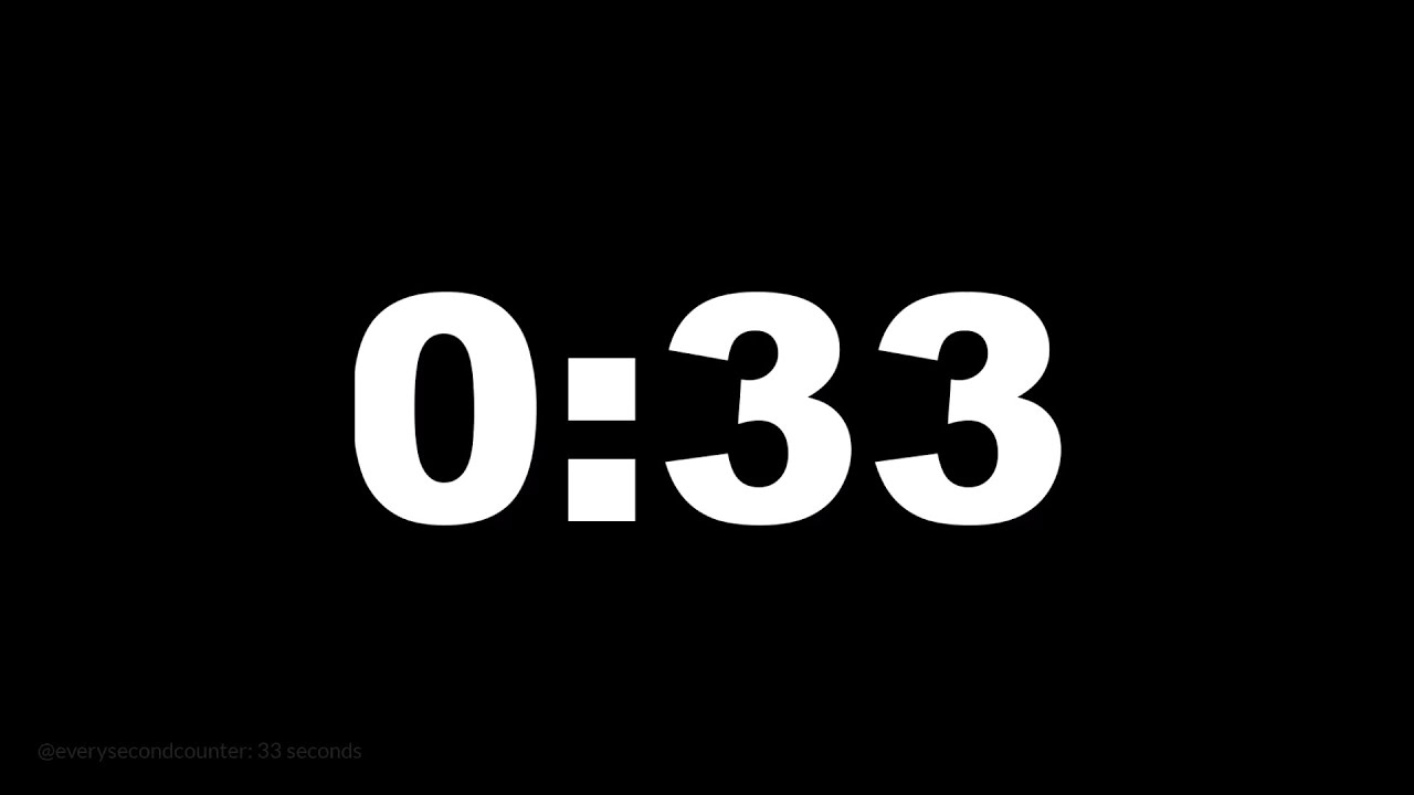 33 seconds [33 secs] clock timer countdown || Alarm Focus