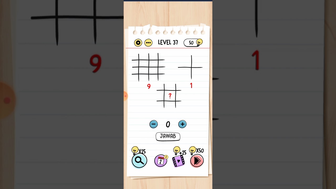 9 1 ? brain test level 37