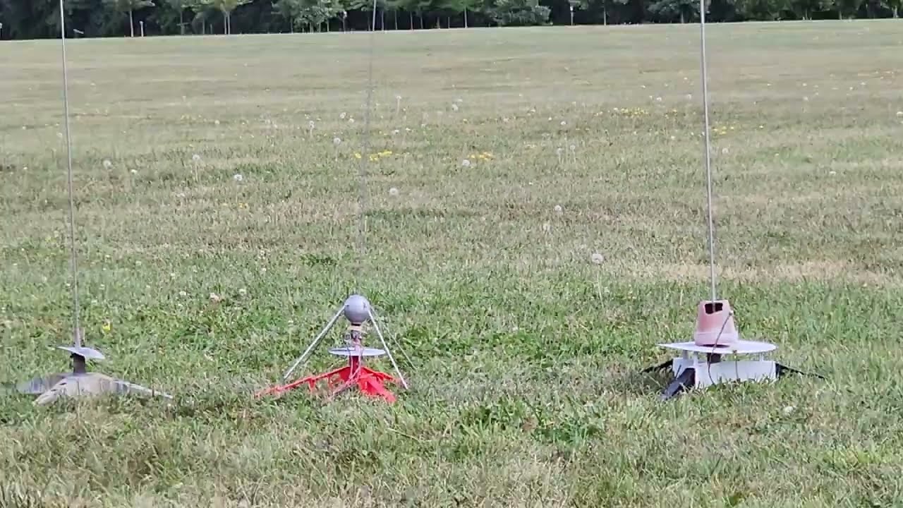 Sputnik 1 13mm model rocket first flight