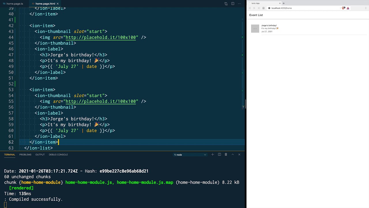 Learn how to render lists of data using Ionic Framework
