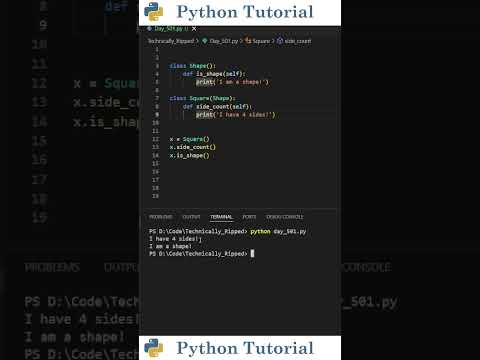 Class Inheritance In Python | Python Tutorial