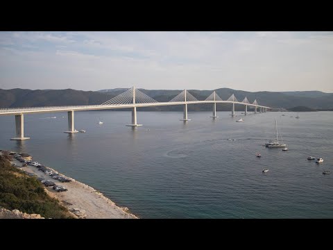 GLOBALink | Time lapse: Construction of Peljesac Bridge