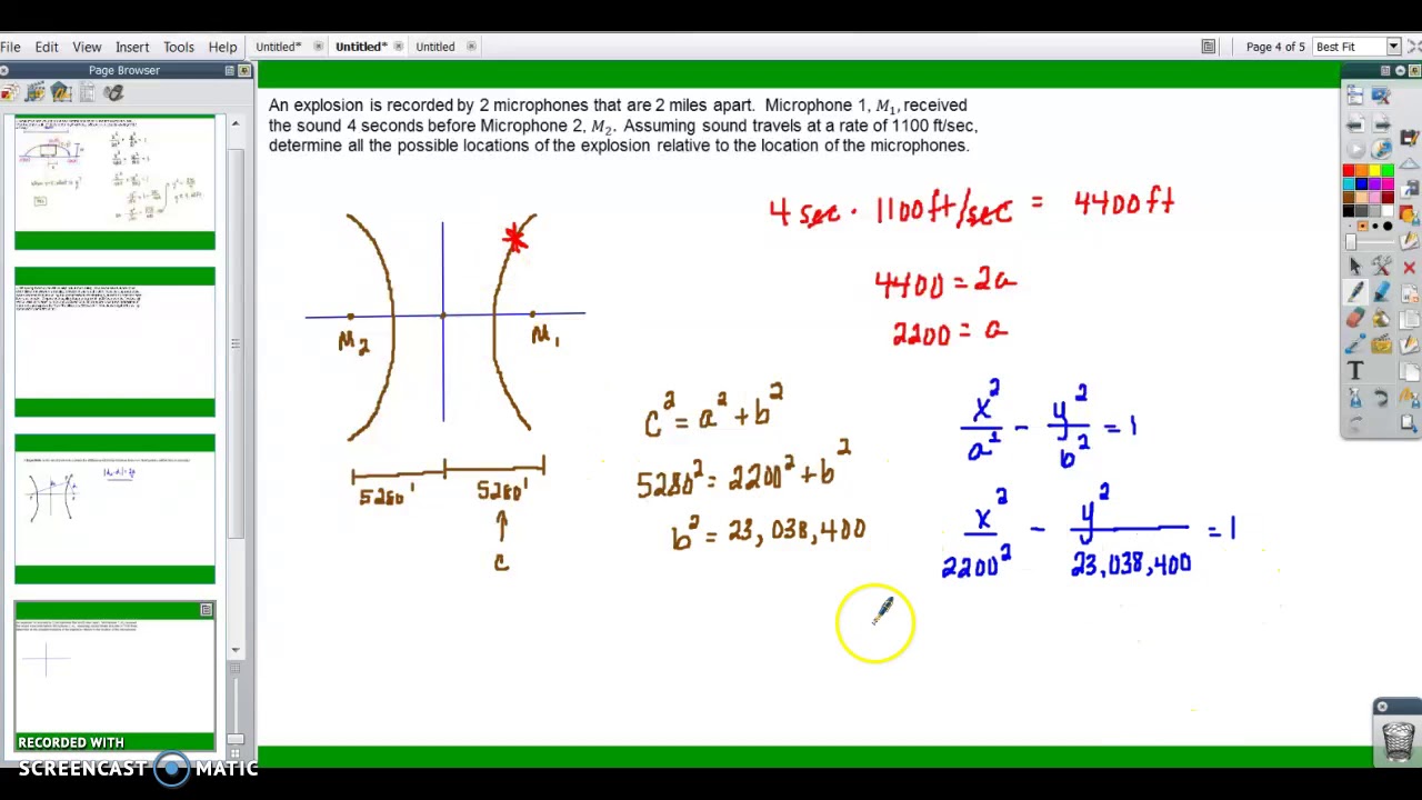 Hyperbolas - Application Problems