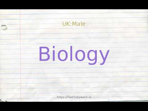 How to pronounce biology