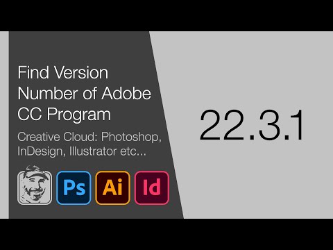 Find Version Number of Adobe CC Program (Creative Cloud: Photoshop, InDesign, Illustrator etc...)