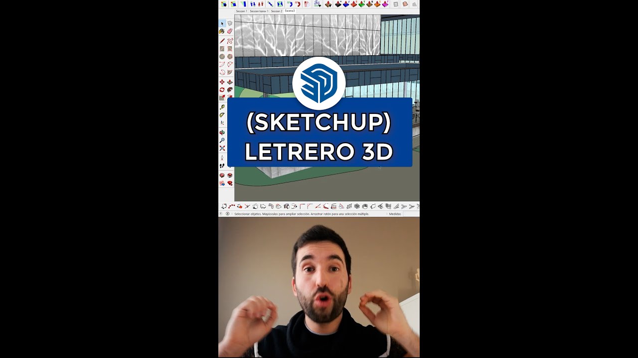 💥Tip SketchUp | Cómo hacer TEXTOS 3D (Rápido!!) 😎👌🏻