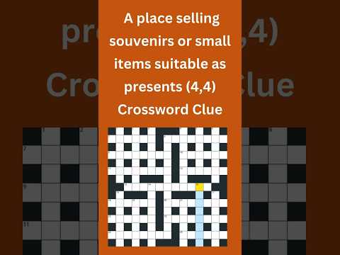 A place selling souvenirs or small items...(4,4) Crossword Clue #crossword #crosswordpuzzles