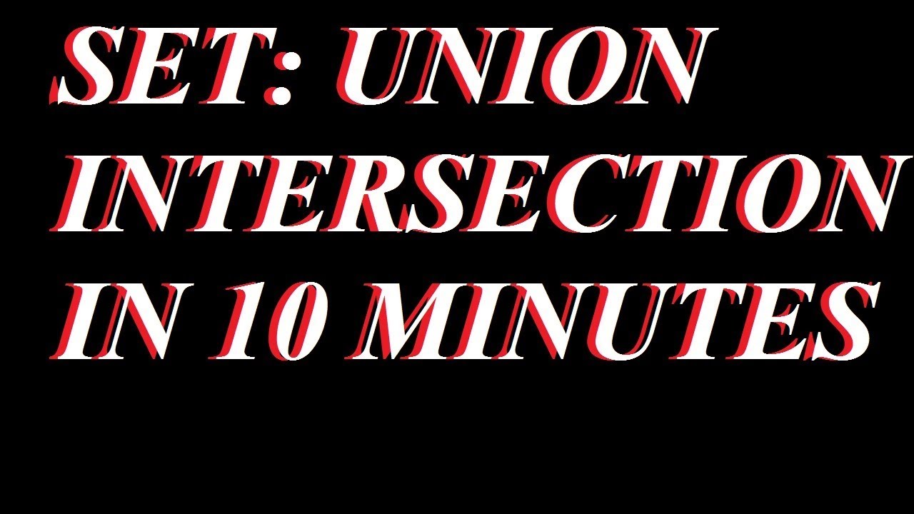 sets union intersection complement | sets example solved