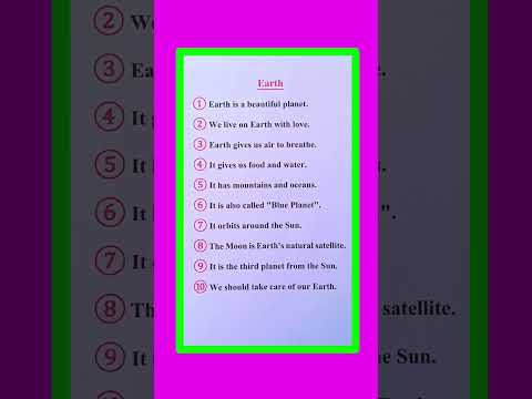 10 Lines On Earth in English | Essay On Earth in English | Earth Essay in English | Essay On Earth