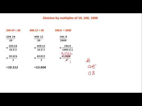 Division by 10,100,1000