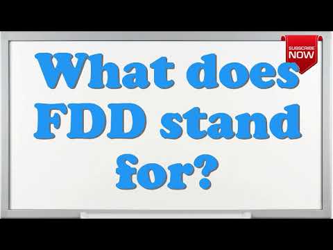 What is the full form of FDD?