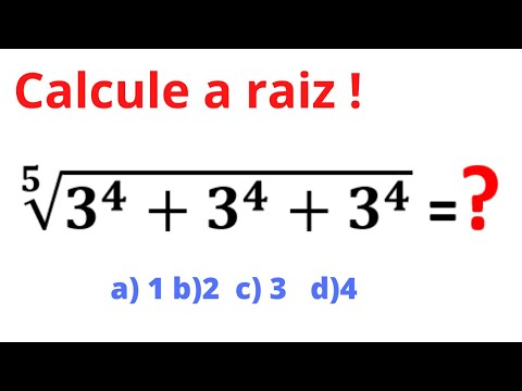 Mat. Básica #76 - calcule a raiz quinta √(5&3^4+3^4+3^4 )