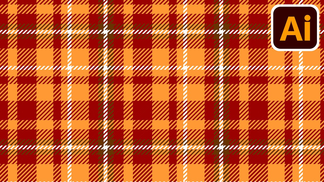 Plaid pattern | Pattern design | Adobe illustrator tutorials | 097