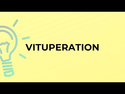 What is the meaning of the word VITUPERATION?