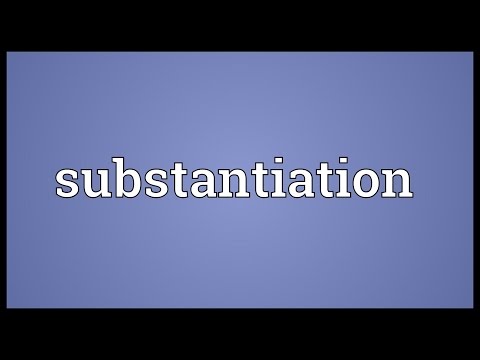 Substantiation Meaning