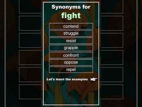 7 ACADEMIC Synonyms for "fight" #vocabulary #academic #advancedvocabulary #english