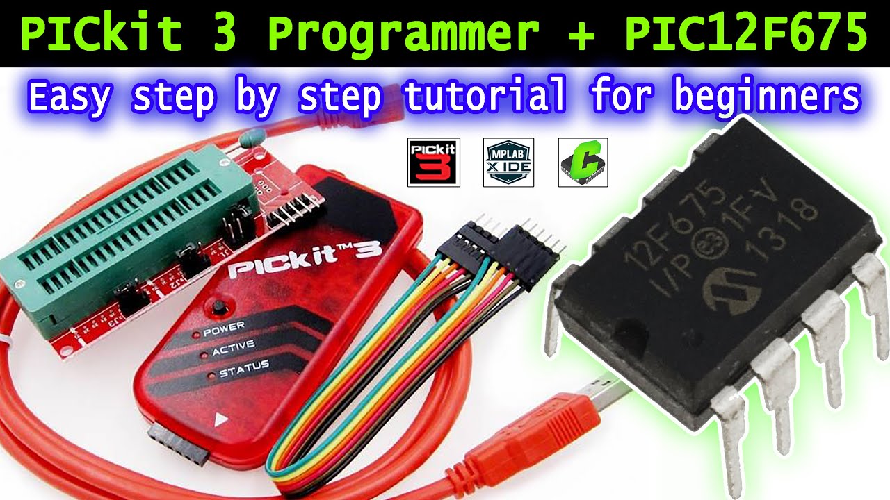 Getting Started with Programming PIC Microcontroller 12F675 With PICkit 3 + PIC Programming Adapter