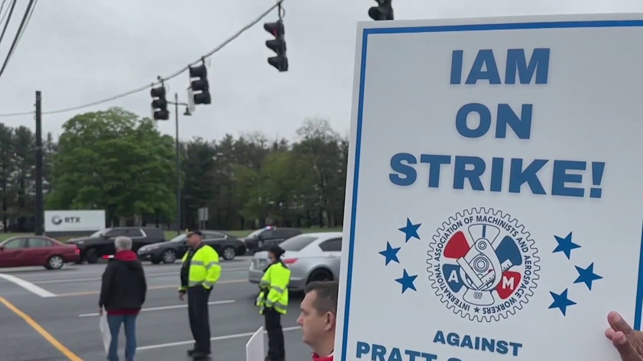 More than 3,000 machinists at Pratt & Whitney go on strike in East Hartford, Middletown