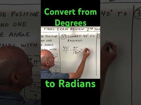 How to Convert an Angle from Degrees to Radians