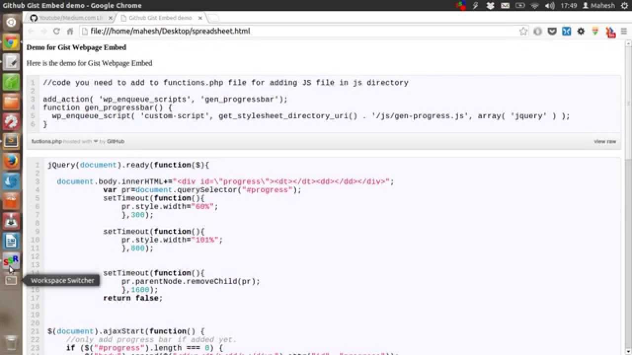 How to Embed Github Gist in Webpage